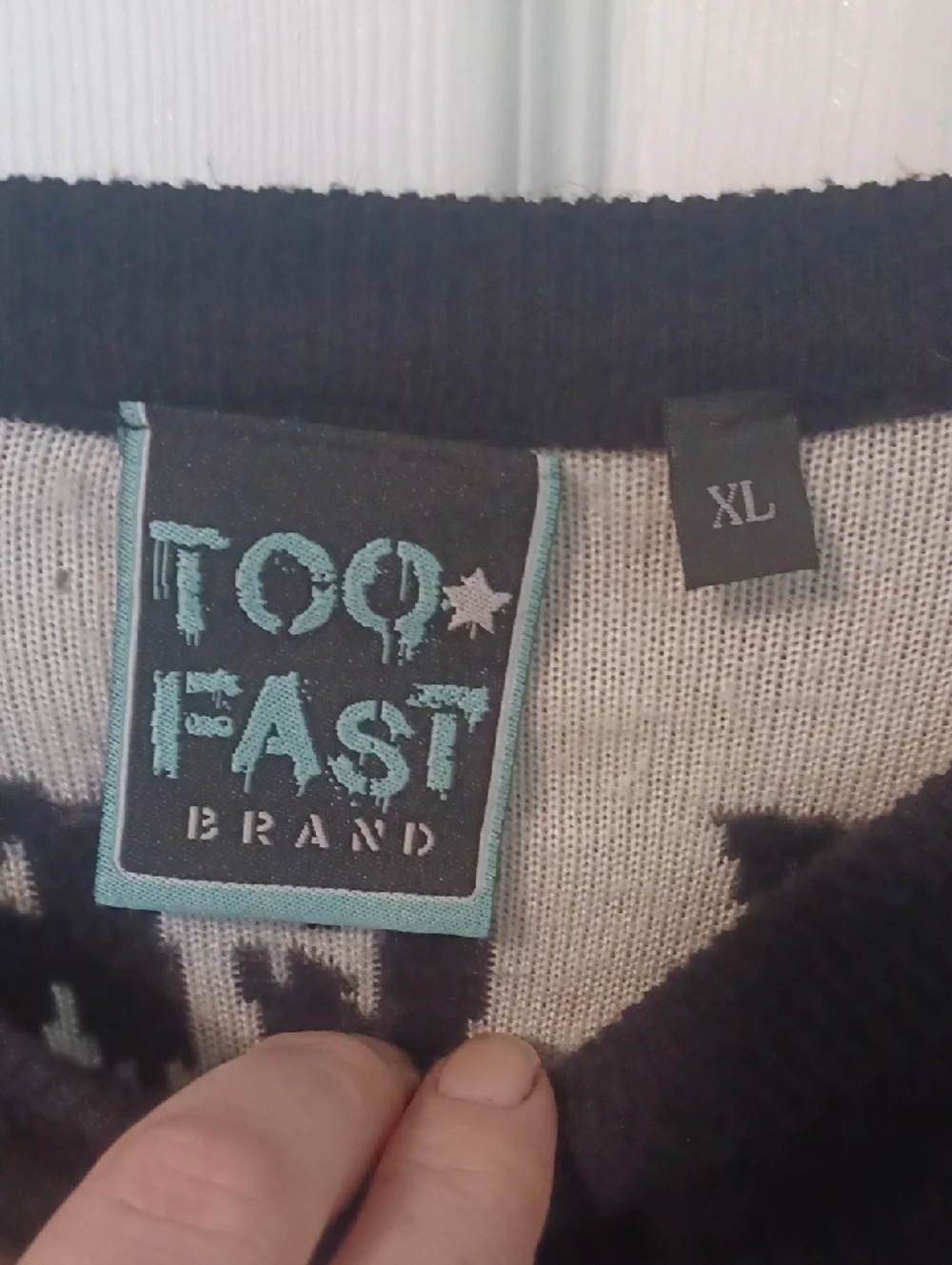 Too Fast | Sweaters | Too Fast Stay Creepy Cat Cardigan Xl | Poshmark